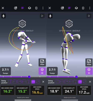 What is a Tracker (VISUALS) in the Sportsbox 3DGolf app?